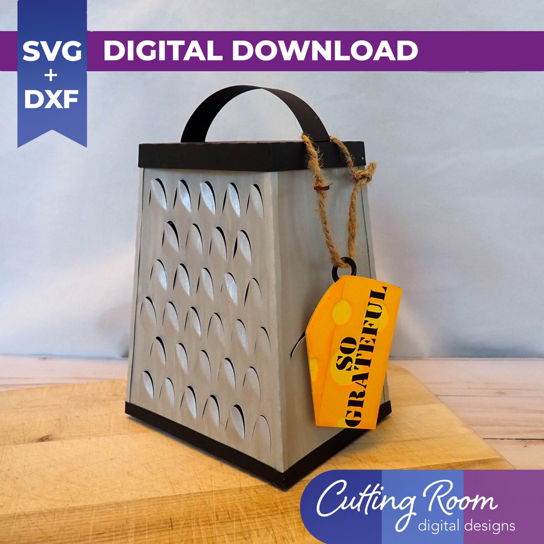 Cheese Grater 3D Paper Food Art Gift Box - Whimsical Cheesy Funny Pun ...