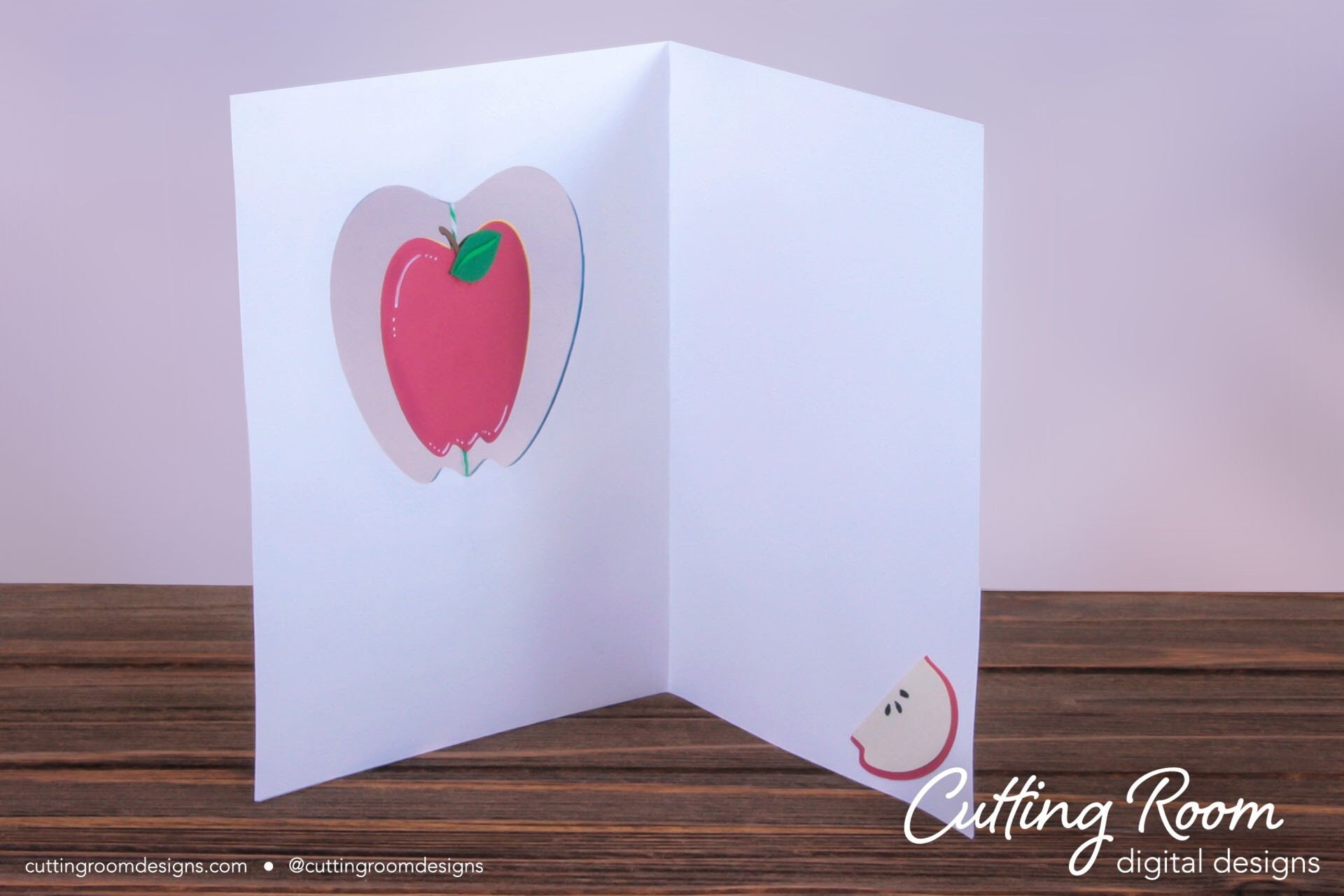 Easy Apple, Pencil Box & Thank You Card SVG Template Set - Gift Card ...