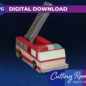 Fire Truck Box Digital Download SVG - Etsy Canada