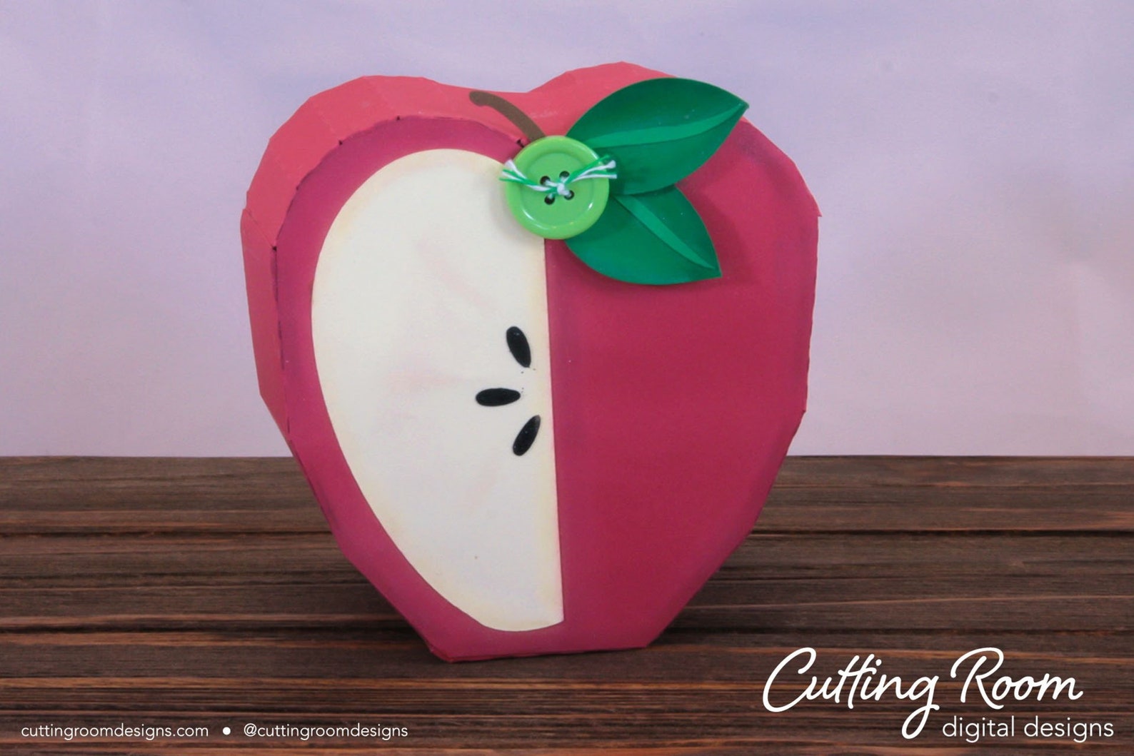 Easy Apple, Pencil Box & Thank You Card SVG Template Set - Gift Card ...