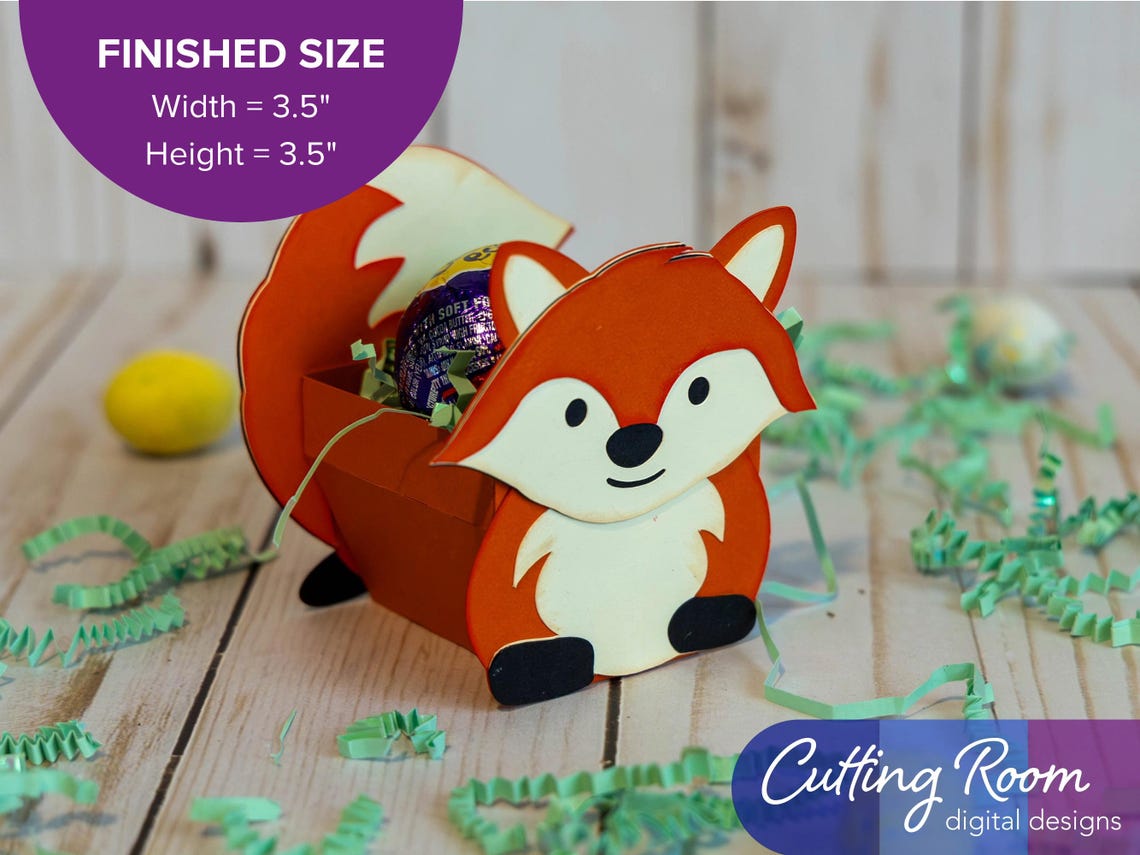 Forest Animal Fox Belly Treat and Candy Box - Digital Download SVG ...