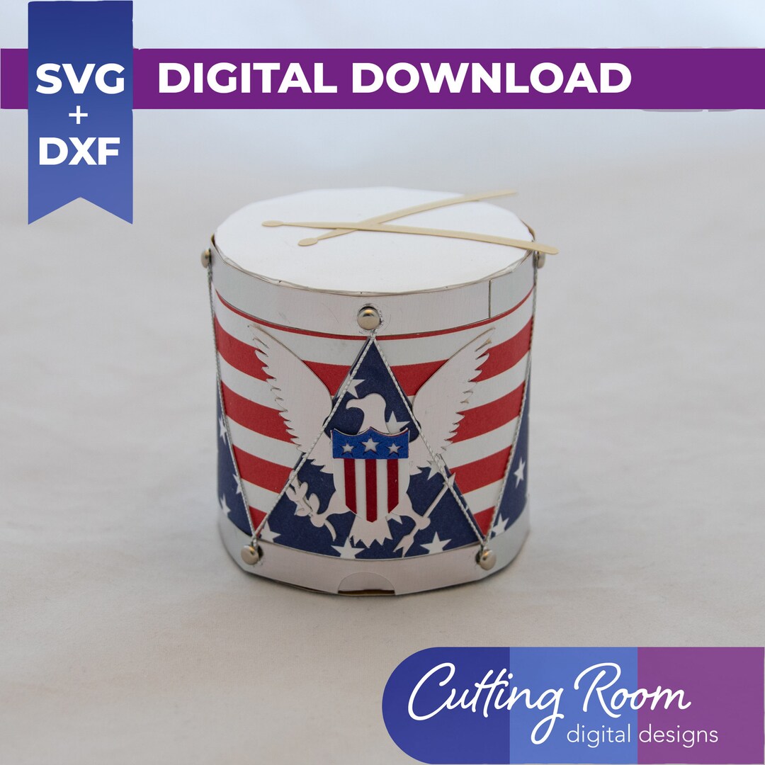 Marching Band Drum - DIY Gift Box for Independence Day - Digital ...