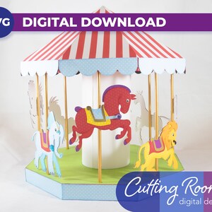 Carousel Party Centerpiece and Baby Shower Decoration - Digital ...