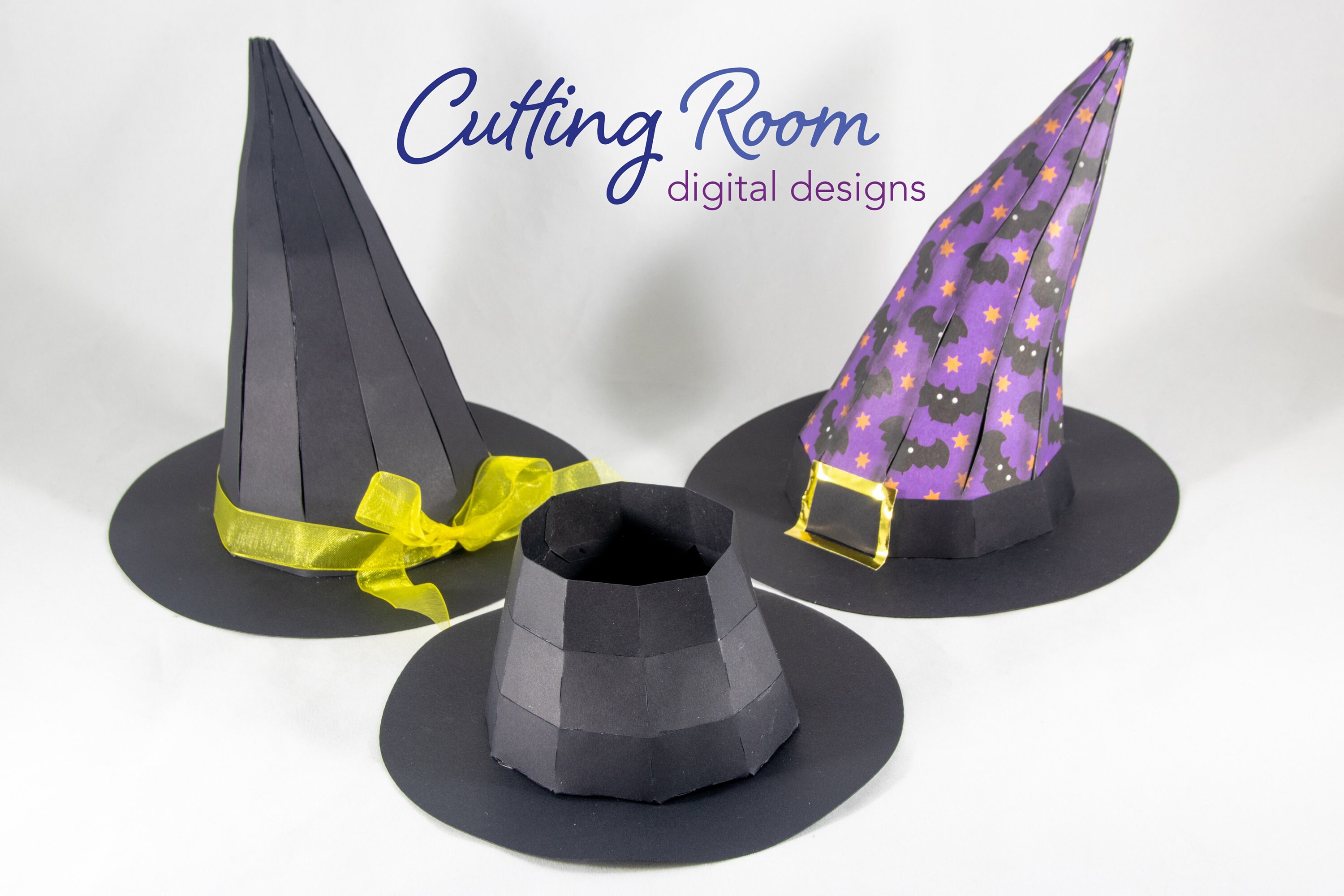 3D Witch Hat Favor Box SVG Template - Halloween Treat & Candy Holder ...
