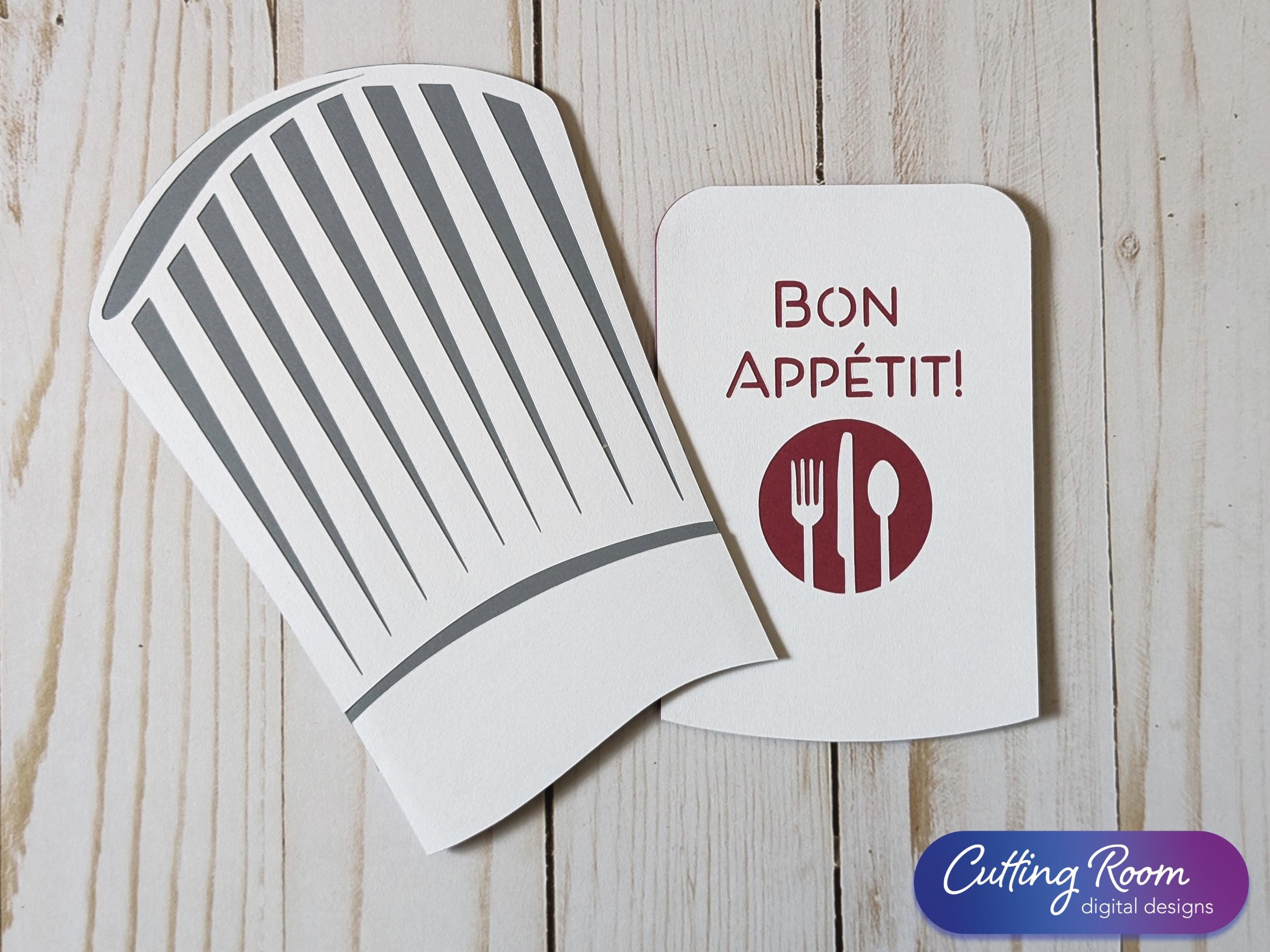 Chef Toque Gift Card Holder SVG & DXF Template - Yes Chef! Layered ...