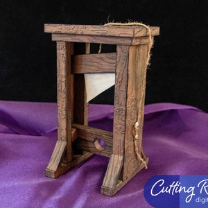 Vintage Style Guillotine Paper Craft for Halloween - Fake Moving Blade ...