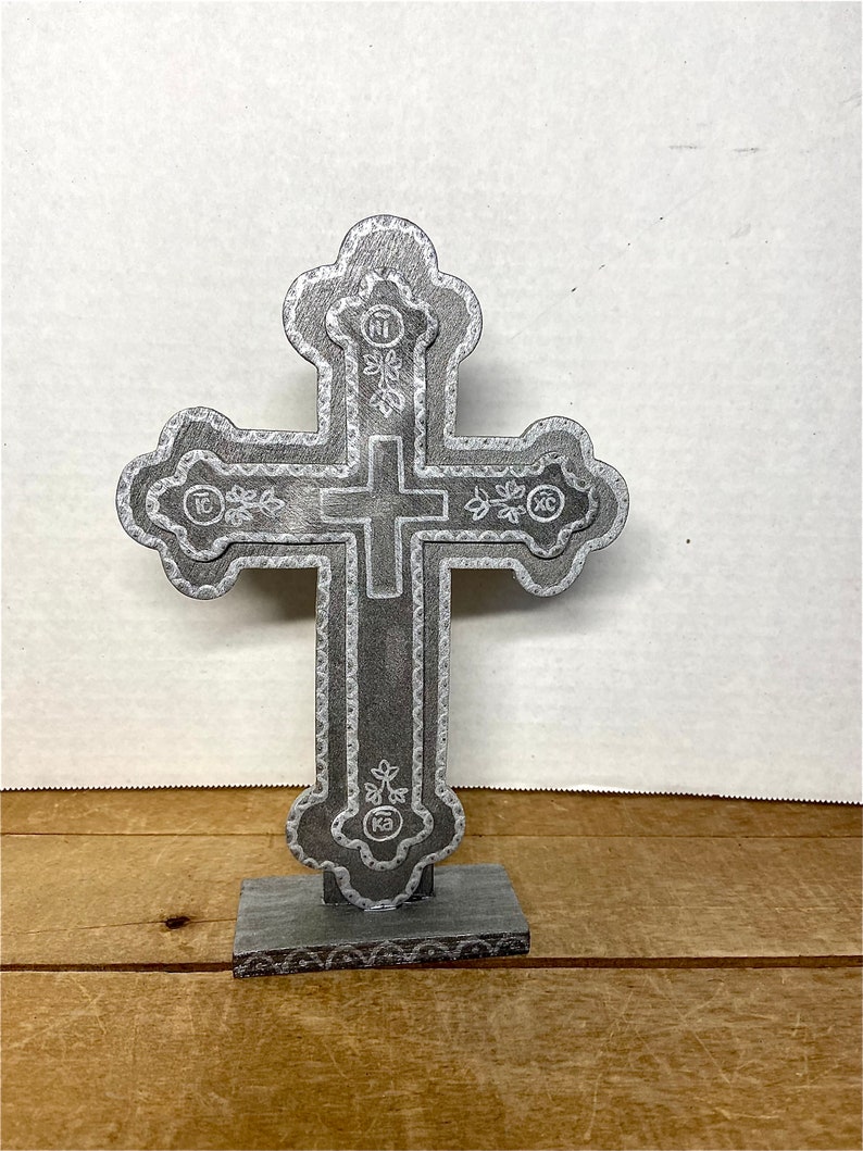 Silver Orthodox Cross - Etsy