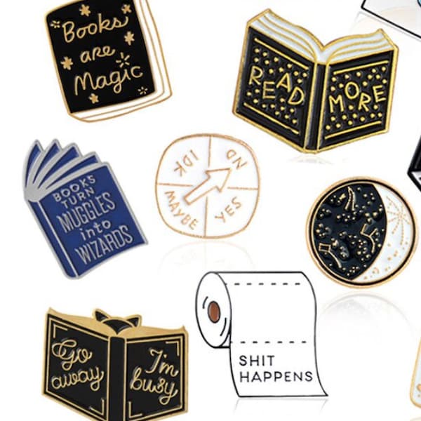 Book Pin - Etsy