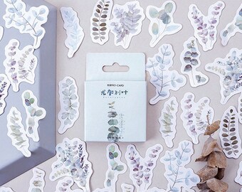 Leaves Stickers Plant Stickers Foliage Stickers Journal | Etsy