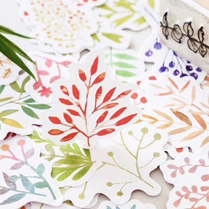Leaves Stickers Plant Stickers Foliage Stickers Journal - Etsy