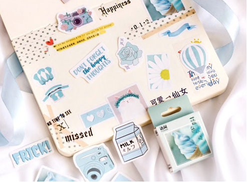 Blauwe stickers zomer stickertjes vakantie stickers journal - Etsy ...