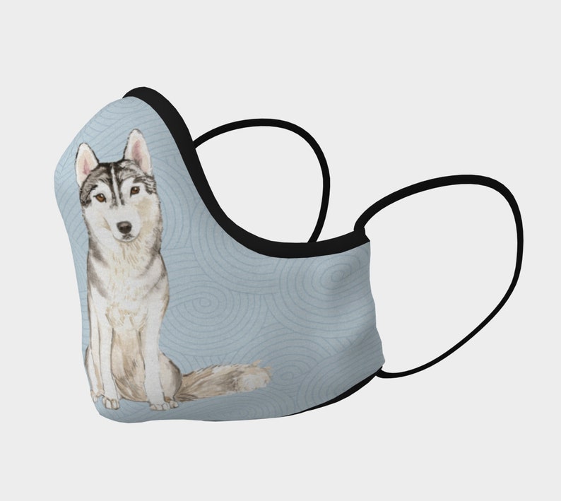 Siberian Husky Dog Face Mask with Pocket and Filters Adult | Etsy