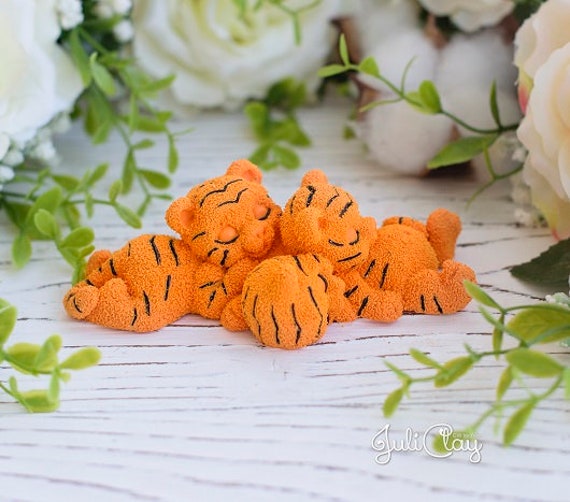 3D silicone mold Tiger mother with baby for soap candle gypsum ...