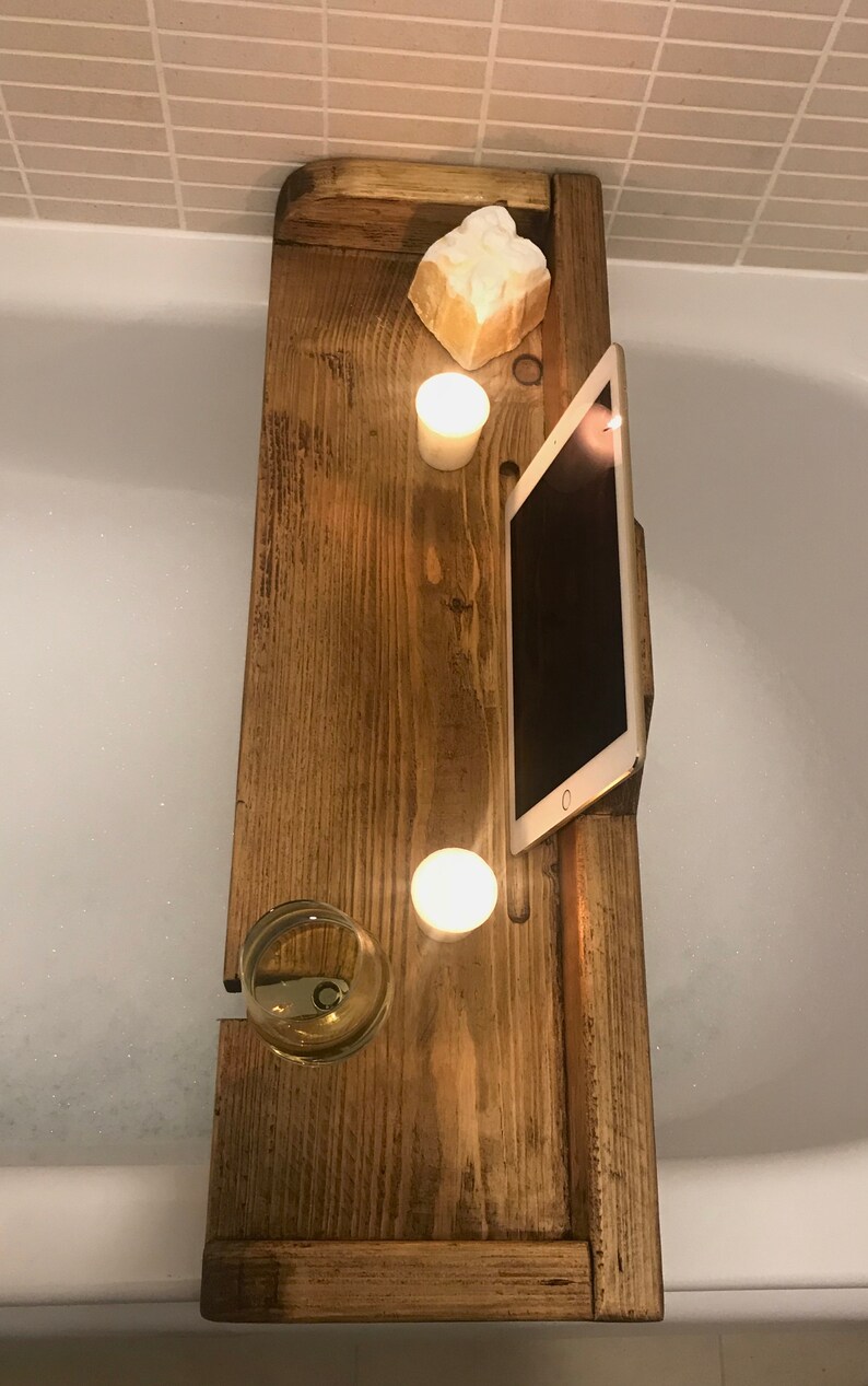 Reclaimed Rustic Bath Tray Bath Caddy | Etsy