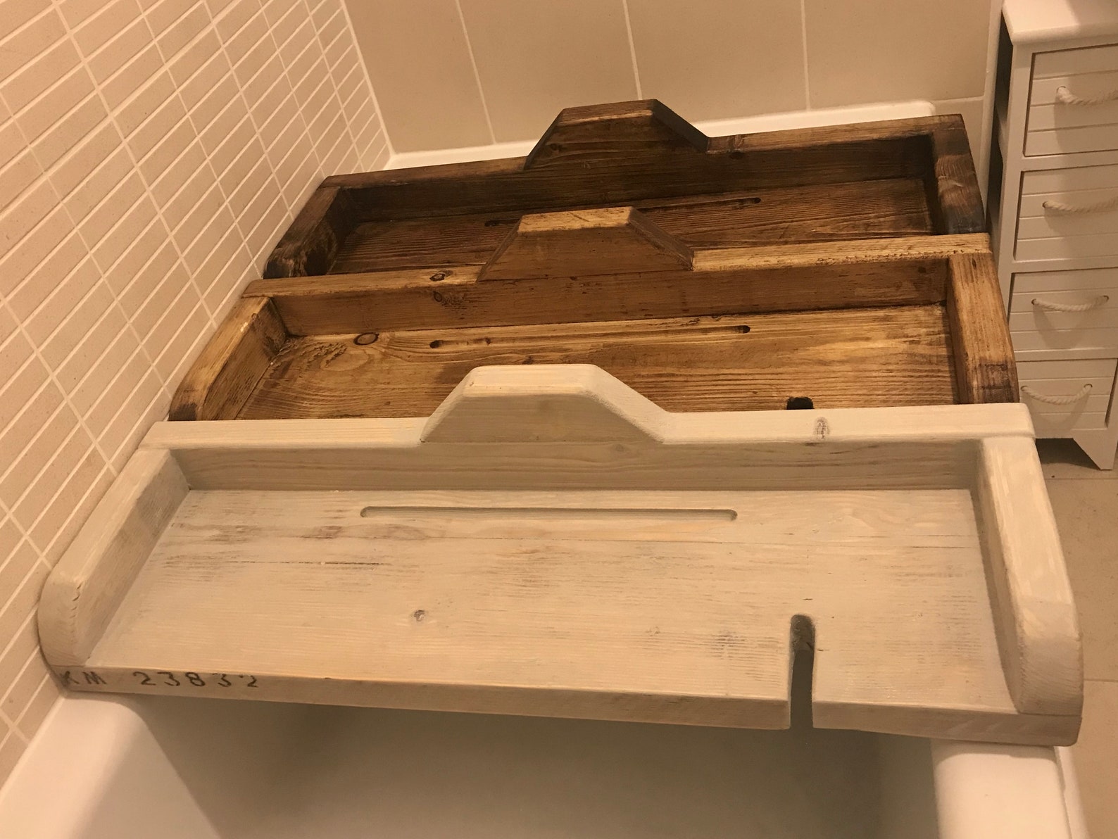 Reclaimed Rustic Bath Tray Bath Caddy | Etsy