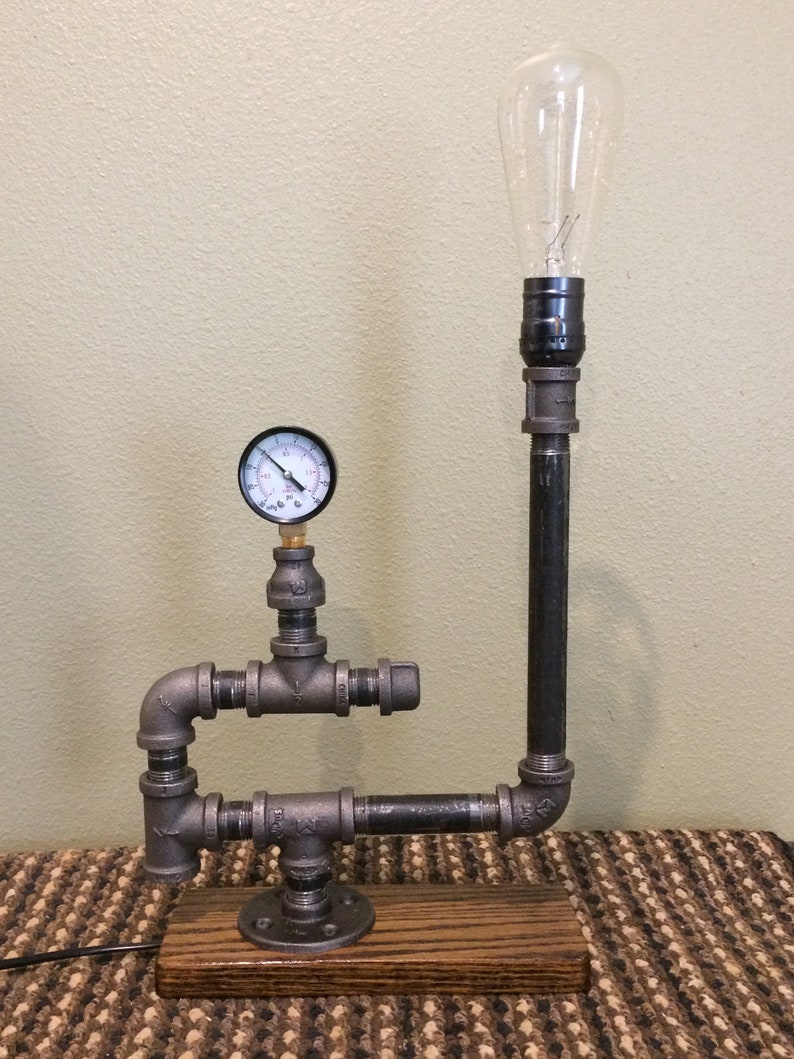 Black Pipe Steampunk Lamp - Etsy