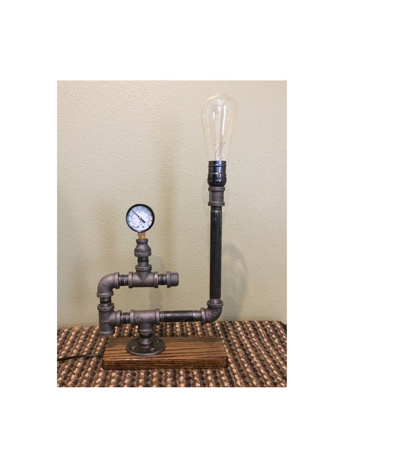 Black Pipe Steampunk Lamp - Etsy