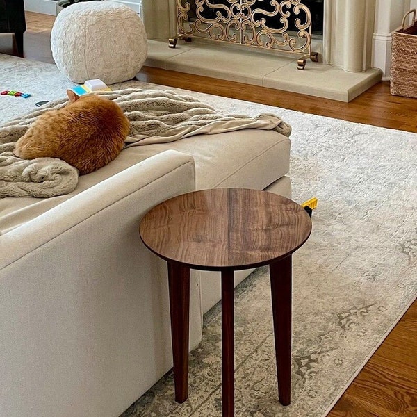Round Side Table - Etsy