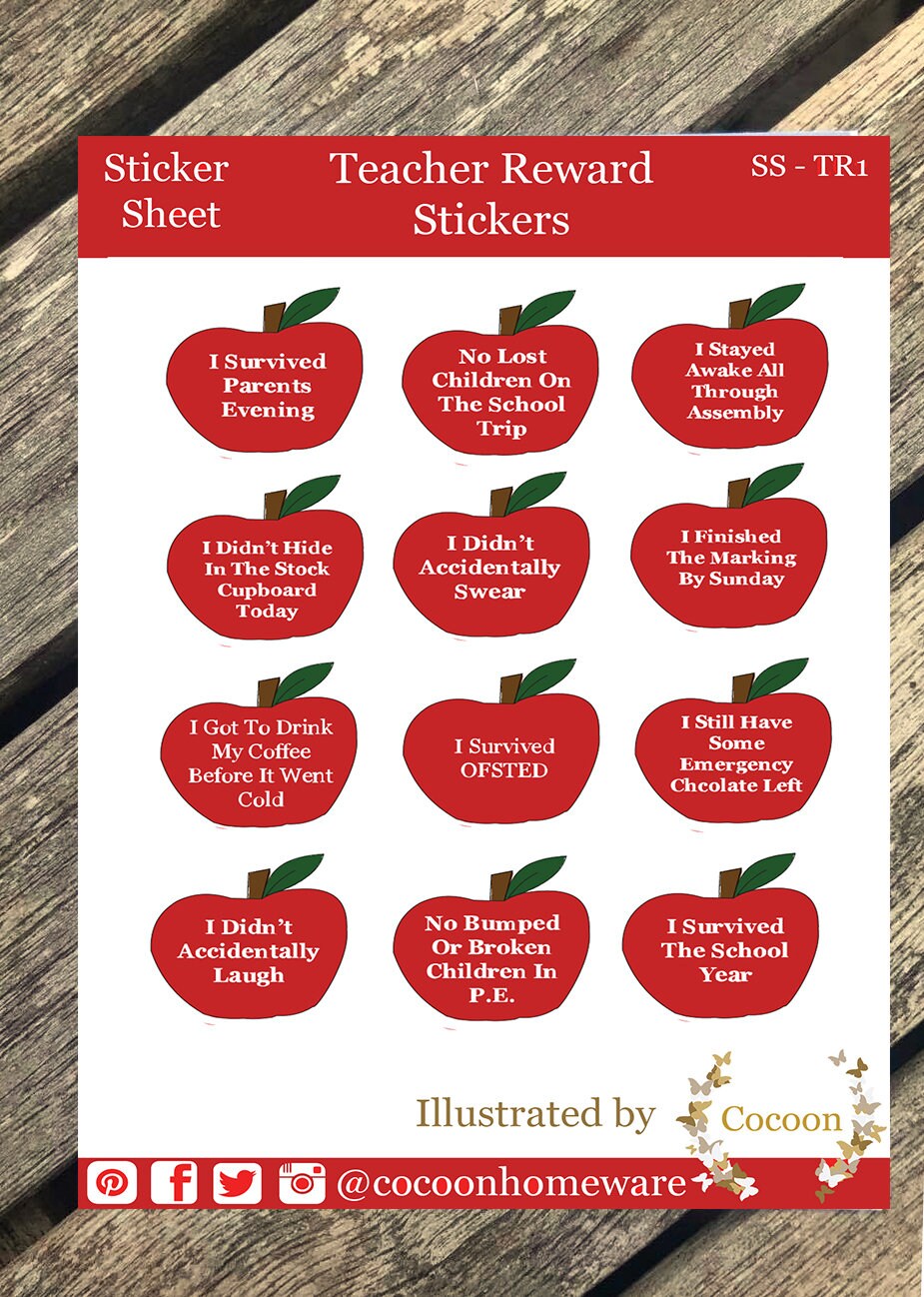 Teacher Reward Sticker Sheet. Funny Teacher Stickers That Make - Etsy ... Teacher Reward Sticker Sheet. Funny Teacher Stickers That Make - Etsy ...
