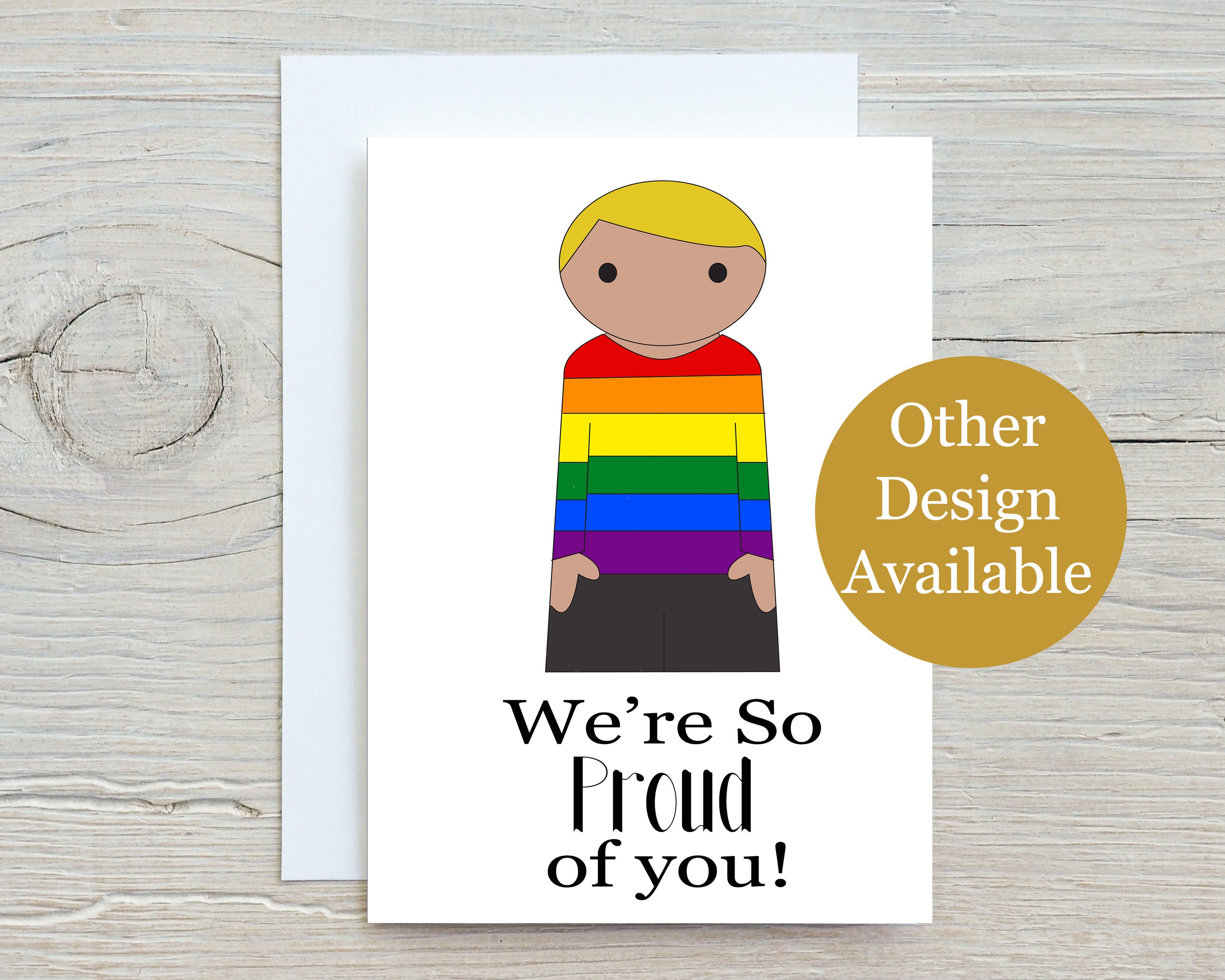 We're So Proud of You Card . LGBT Rainbow Coming Out Card/ | Etsy