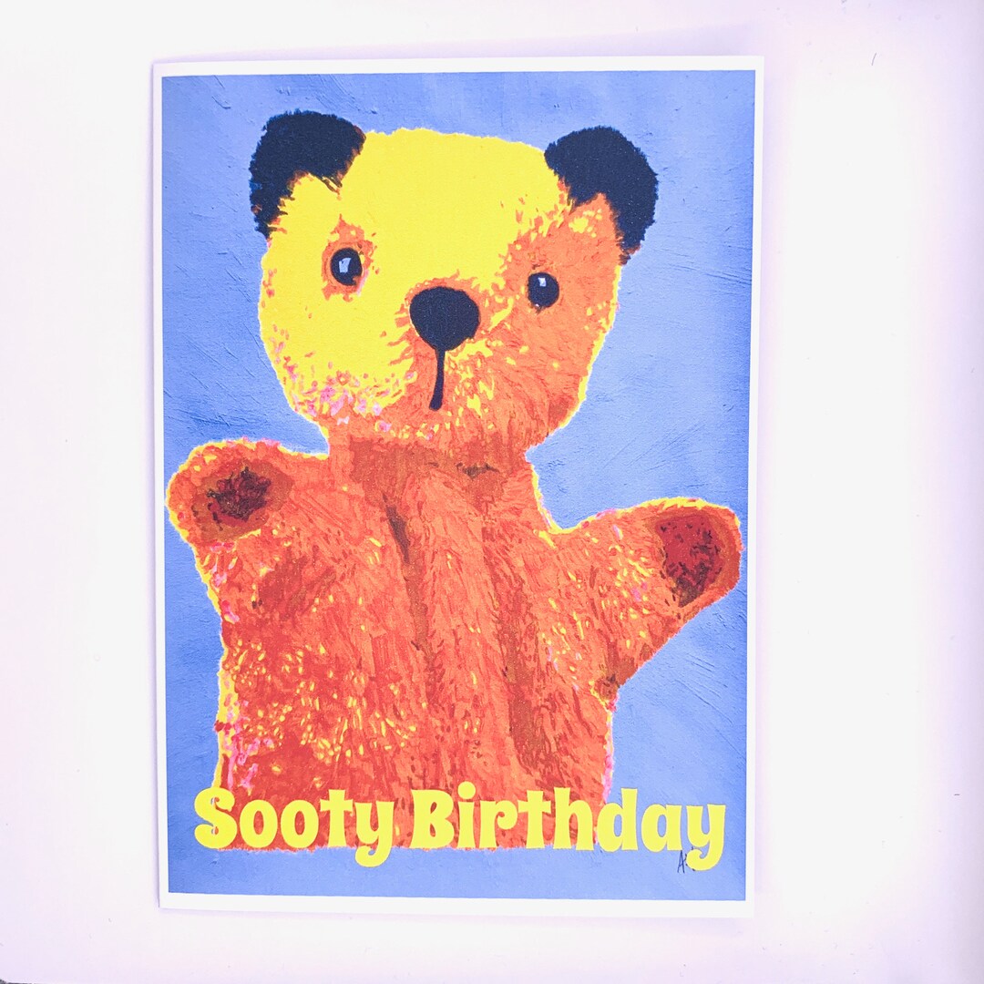 Sooty Birthday Greetings Card: 13 X 18cm - Etsy