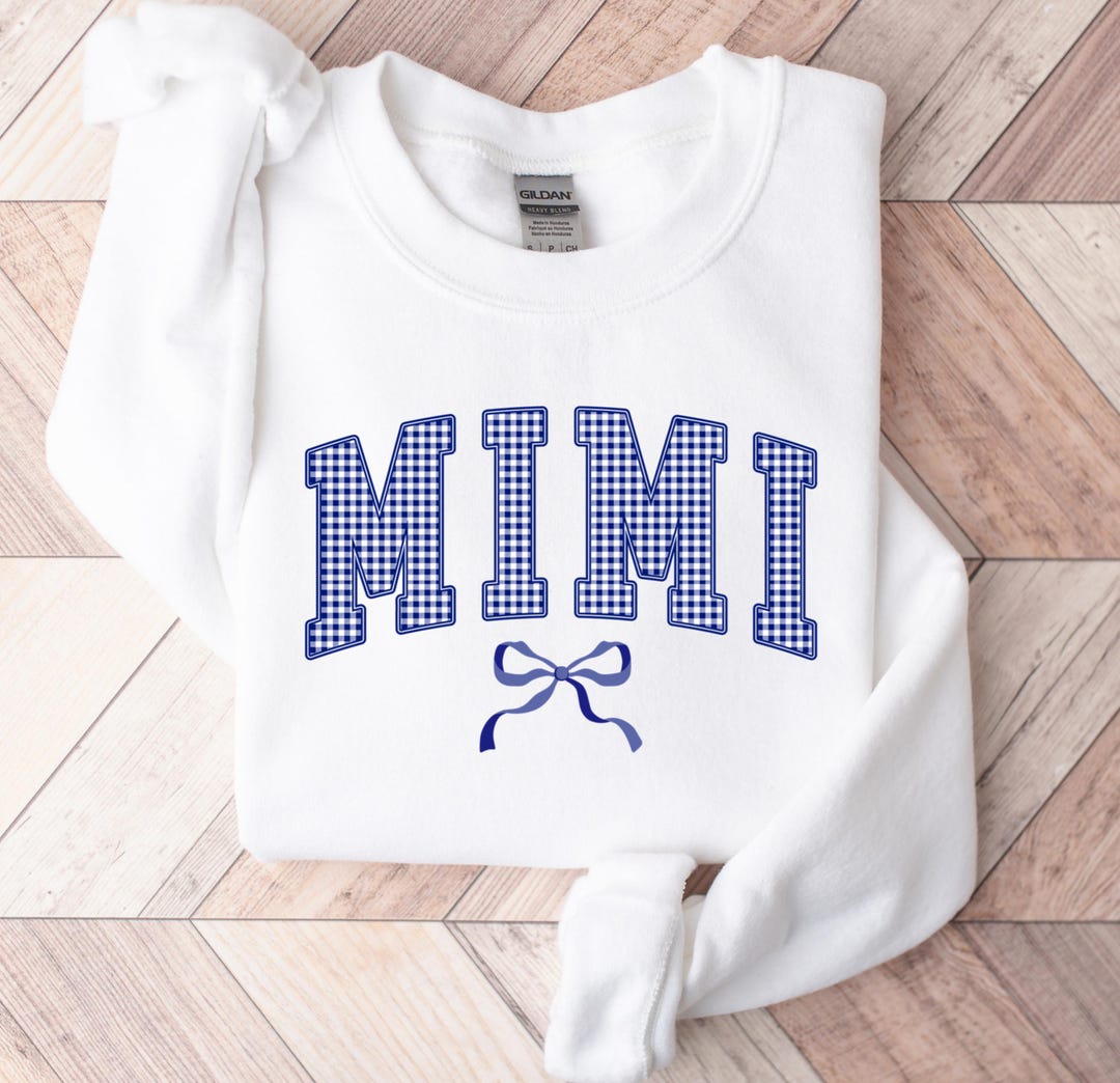 Cute Mmi Gingham Cottage Core Sweatshirt, Retro Mimi Sweater,christmas ...