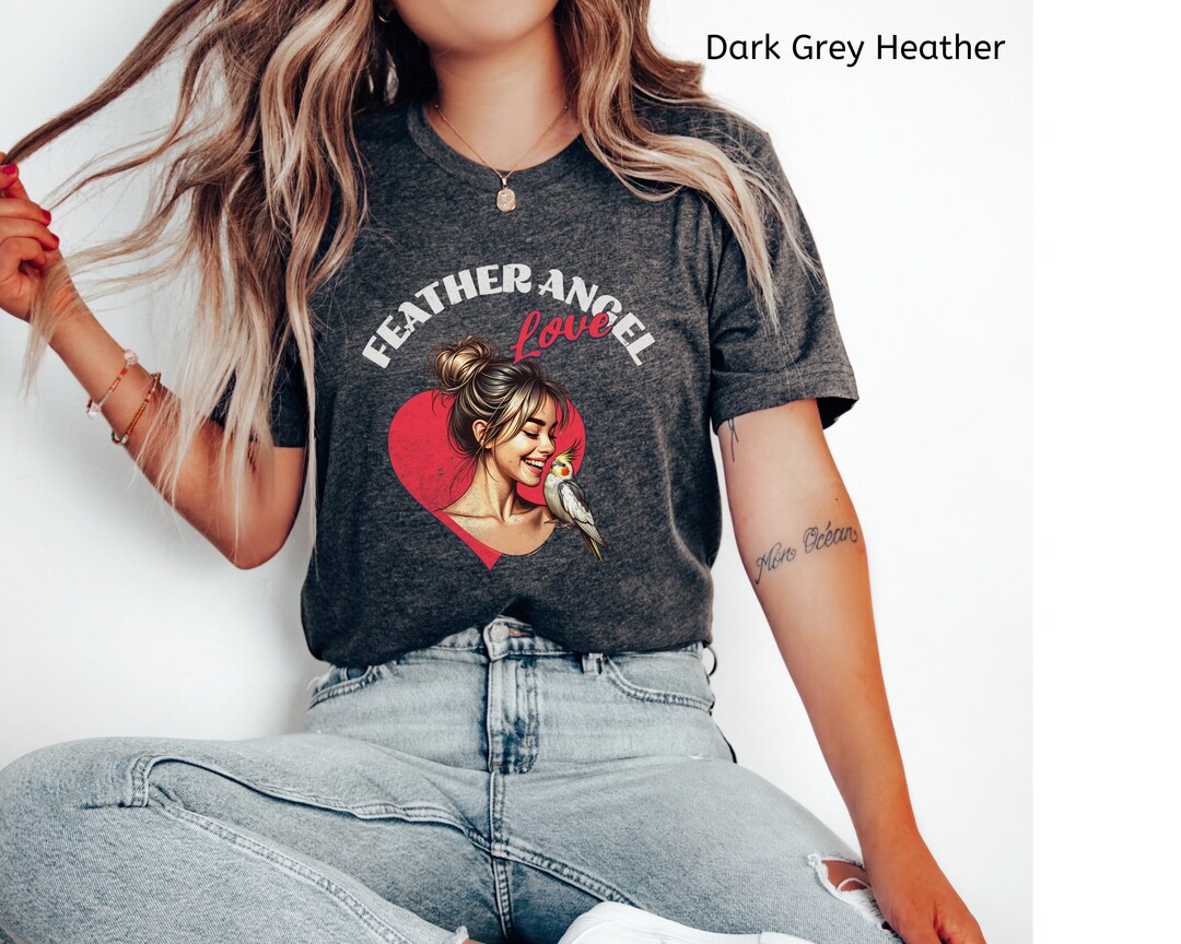Cockatiel Love T-shirt, Feather Angel Love T-shirt, Cute Cockatiel Love ...