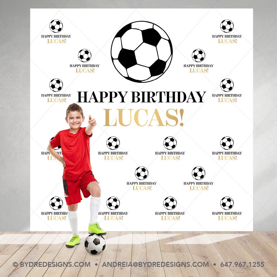 Soccer Birthday Backdrop, Vinyl Step and Repeat, Photo Booth Prop - Etsy