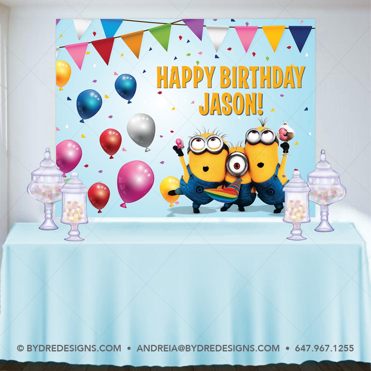 Despicable Me Birthday Banner