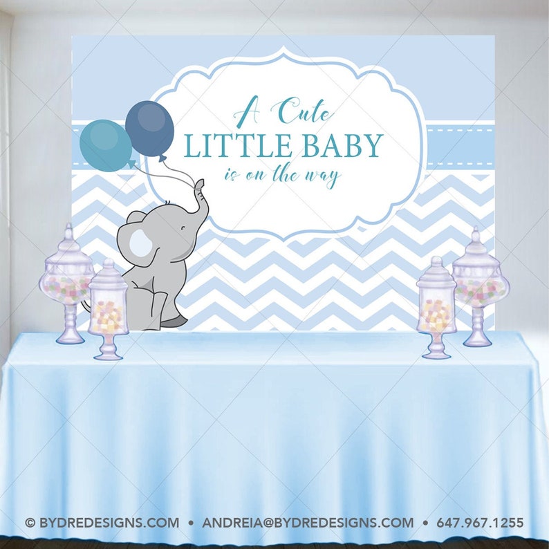 Baby Elephant Baby Shower Banner/backdrop Elephant Theme Baby - Etsy