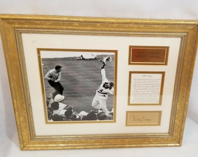 Billy Casper Wins 1970 Masters Champion Framed Picture Autograph Etched ...