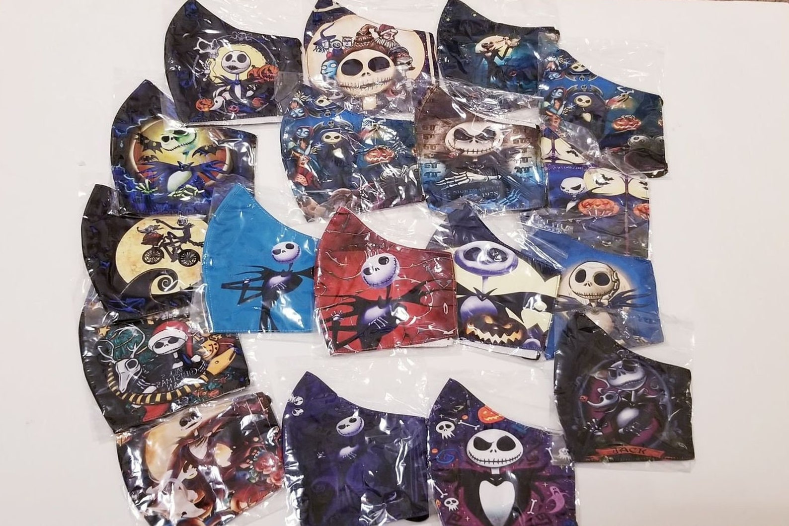 Nightmare Christmas Mask Face Covers Halloween Goth Jack - Etsy