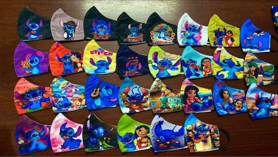 Little Lilo Stitch Kids Child Handmade Custom Mask Face - Etsy