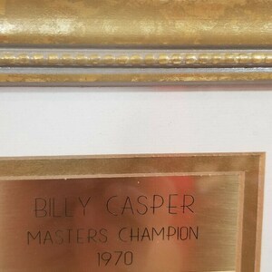 Billy Casper Wins 1970 Masters Champion Framed picture | Etsy