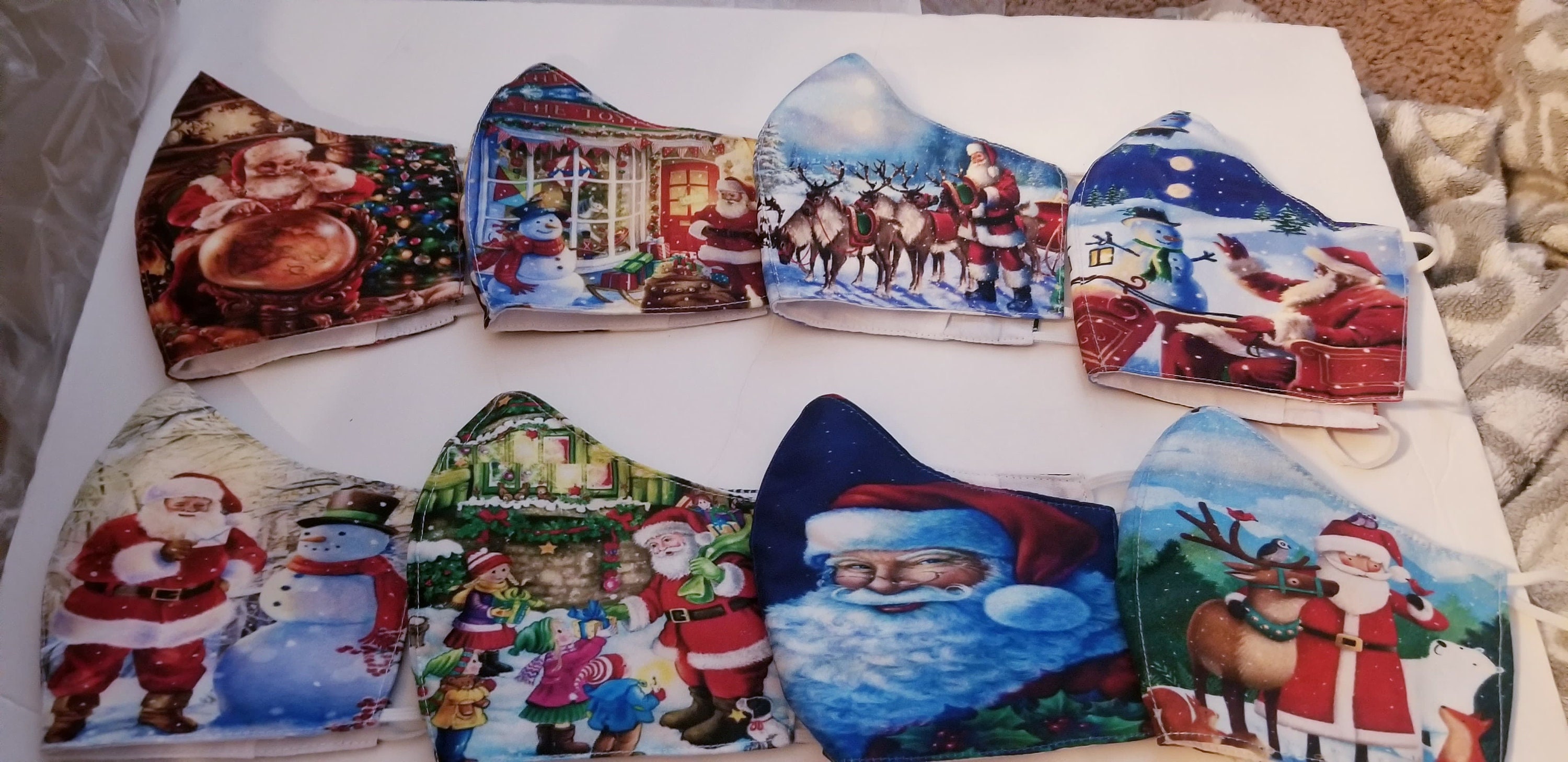 Christmas Handmade custom mask face covers masks ART Holiday | Etsy