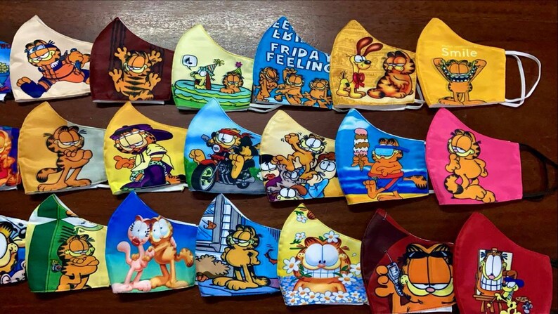 Handmade Custom Face Covers Masks High Q Craft ART Cartoon | Etsy