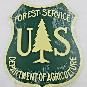 Large 16" USFS Forest Service Shield Ranger Agriculture Logo Ad USA ...