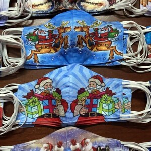 Handmade Custom Mask Face Covers Masks ART Holiday Seasonal Fun XMAS ...