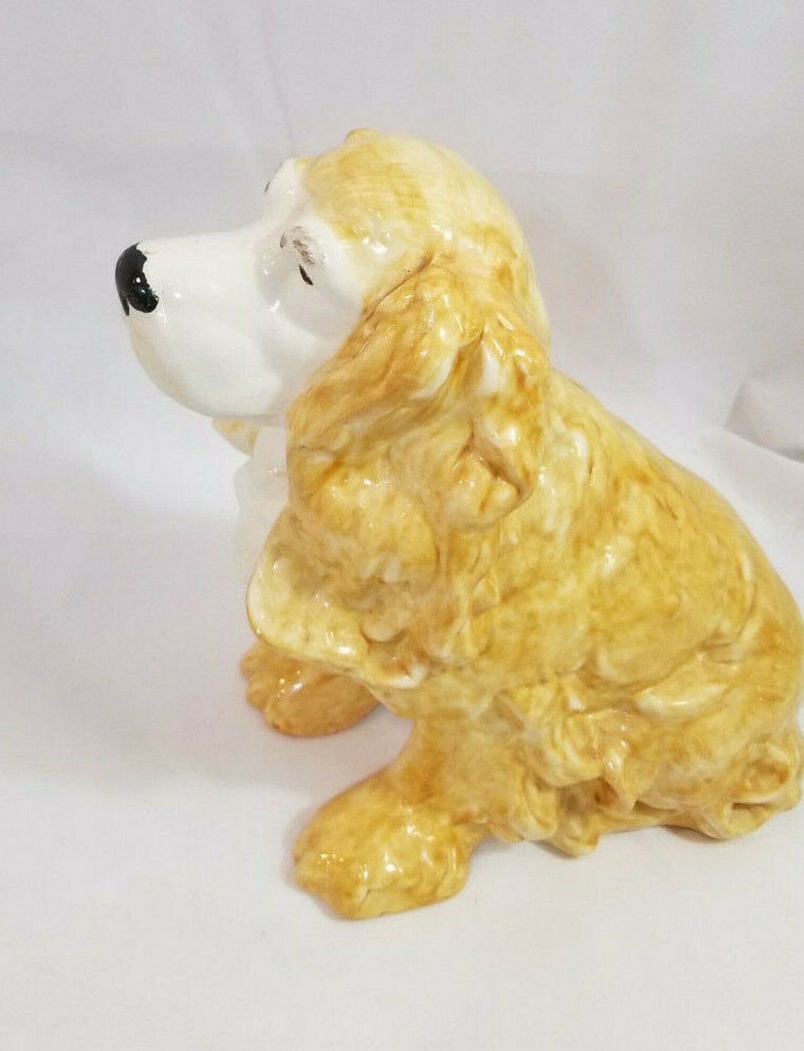 3-D golden Brown Tan Large Ceramic COCKER SPANIEL Dog Doorstop | Etsy