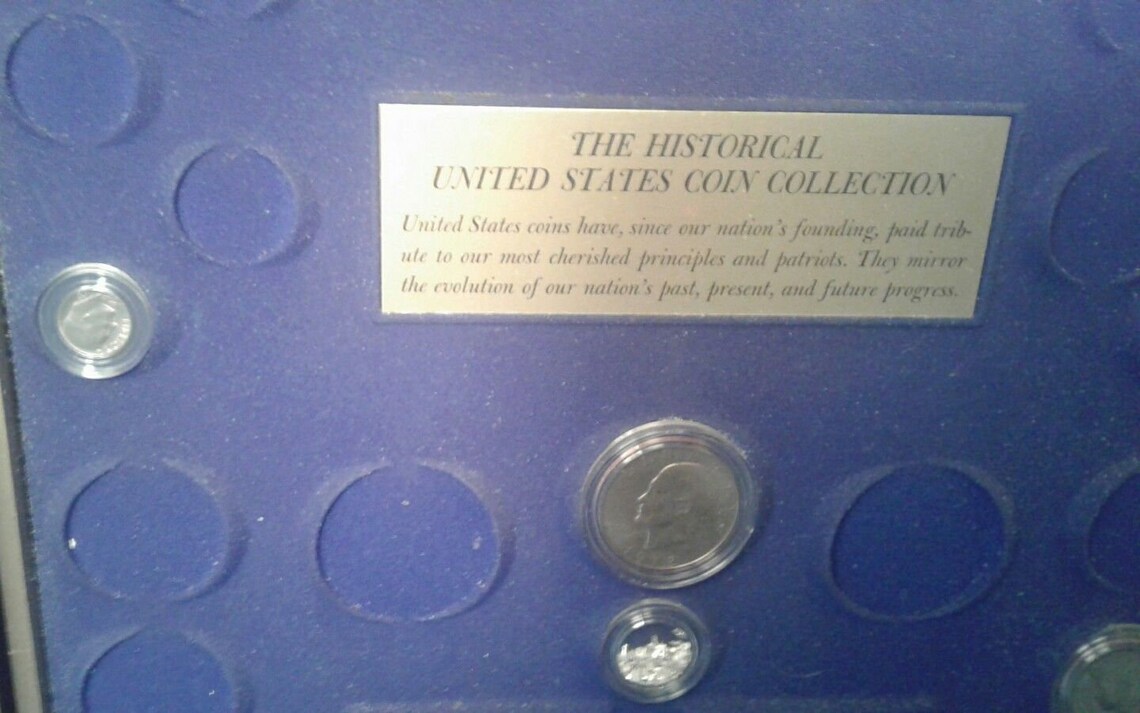 Eagle Symbol Wall Mounted Coin Display Case Partially Filled - Etsy