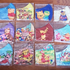 Winne the Pooh Handmade Custom Mask Face Covers Masks ART Cartoon Fun ...
