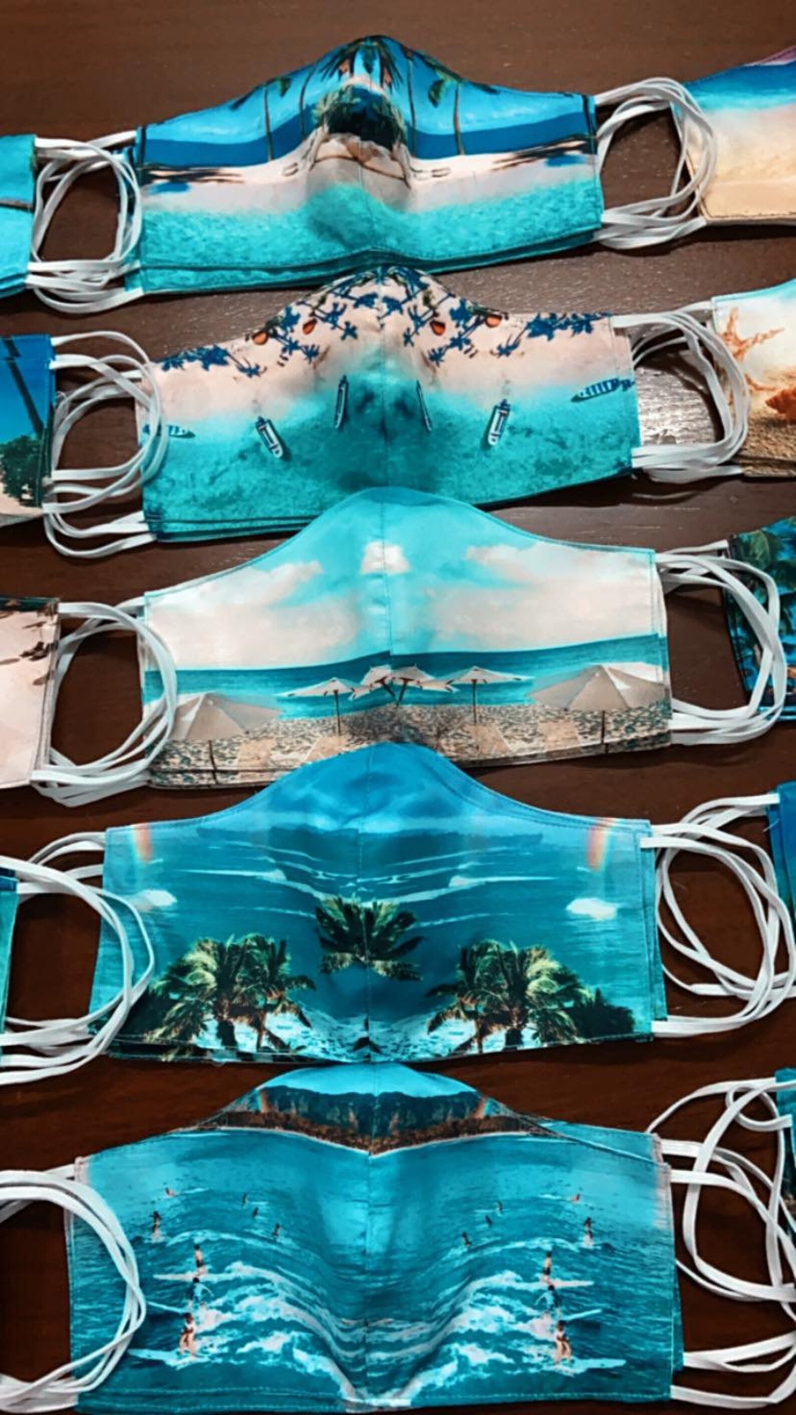 Ocean Lake Beach House Handmade Custom Mask Face Covers Masks Manmade ...