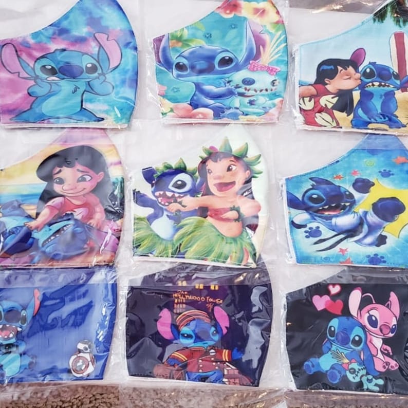 Little Lilo Stitch Adult/teen Handmade Custom Mask Face - Etsy