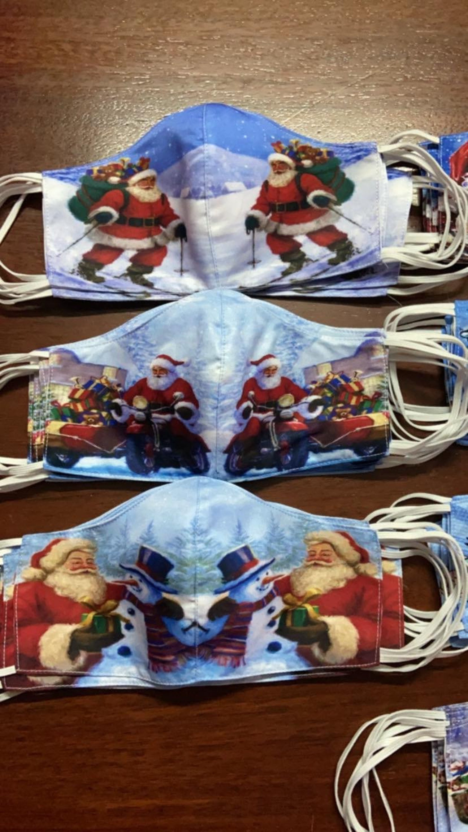 Handmade Custom Mask Face Covers Masks ART Holiday Seasonal Fun XMAS ...
