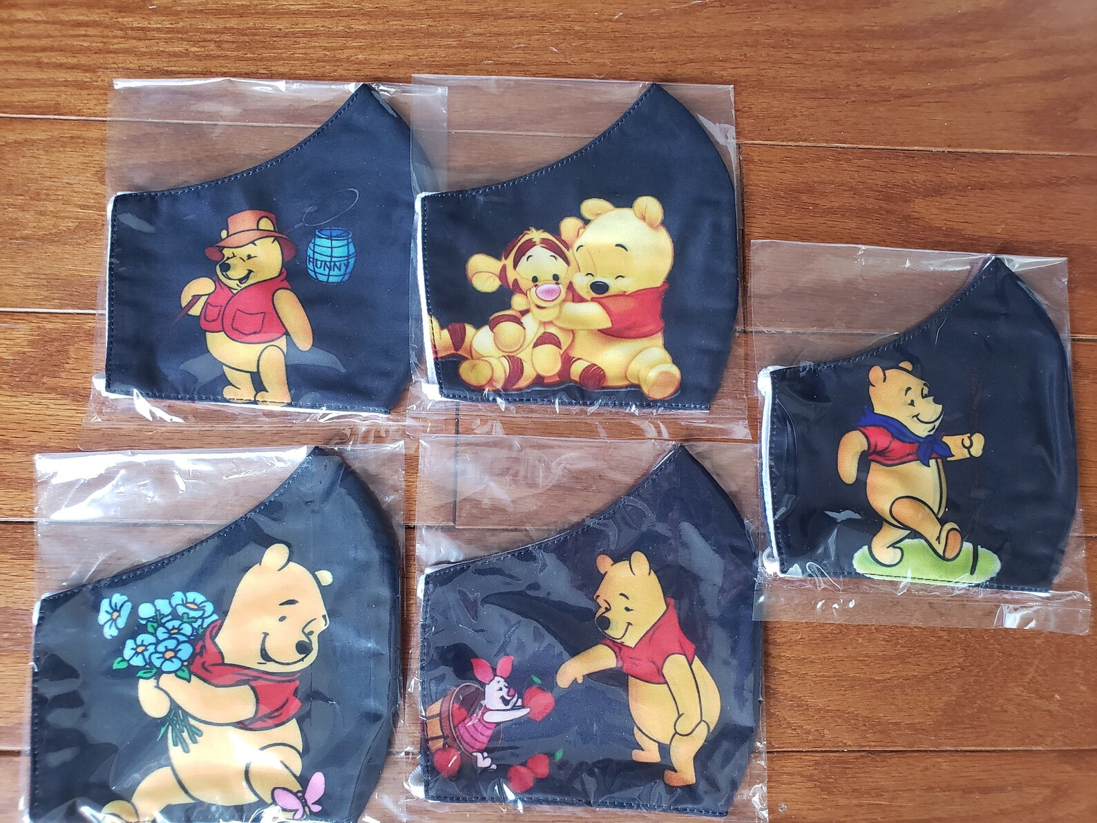Winne the Pooh Handmade Custom Mask Face Covers Masks ART Cartoon Fun ...