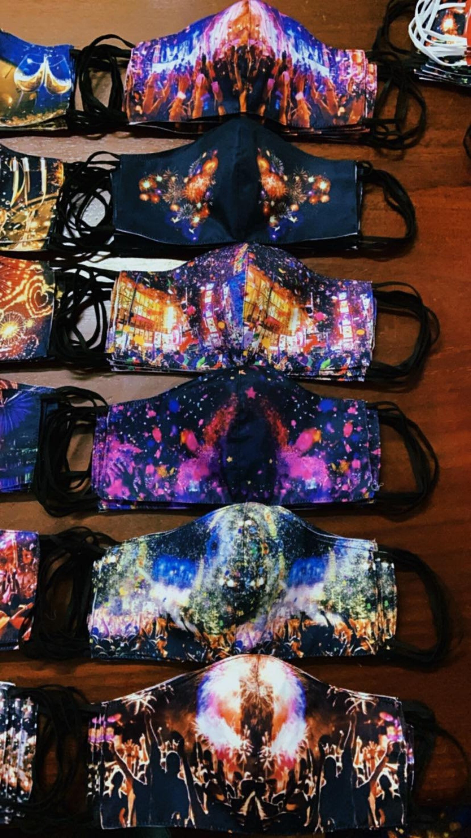 HAPPY NEW YEAR Celebrate Custom Face Cover Mask Champagne - Etsy