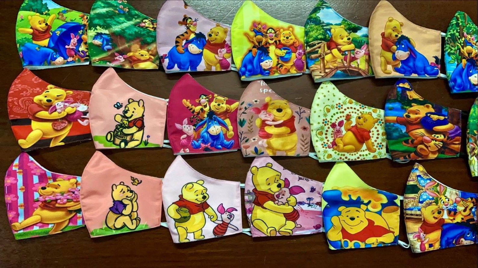 Winne the Pooh Handmade Custom Mask Face Covers Masks ART Cartoon Fun ...