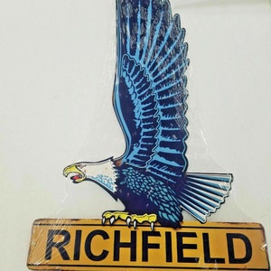 GIANT 22" Richfield Gas Oil Company Station USA Steel Plate Metal ...