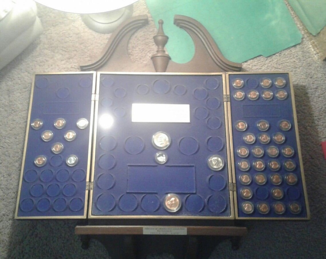 Eagle Symbol Wall Mounted Coin Display Case Partially Filled - Etsy