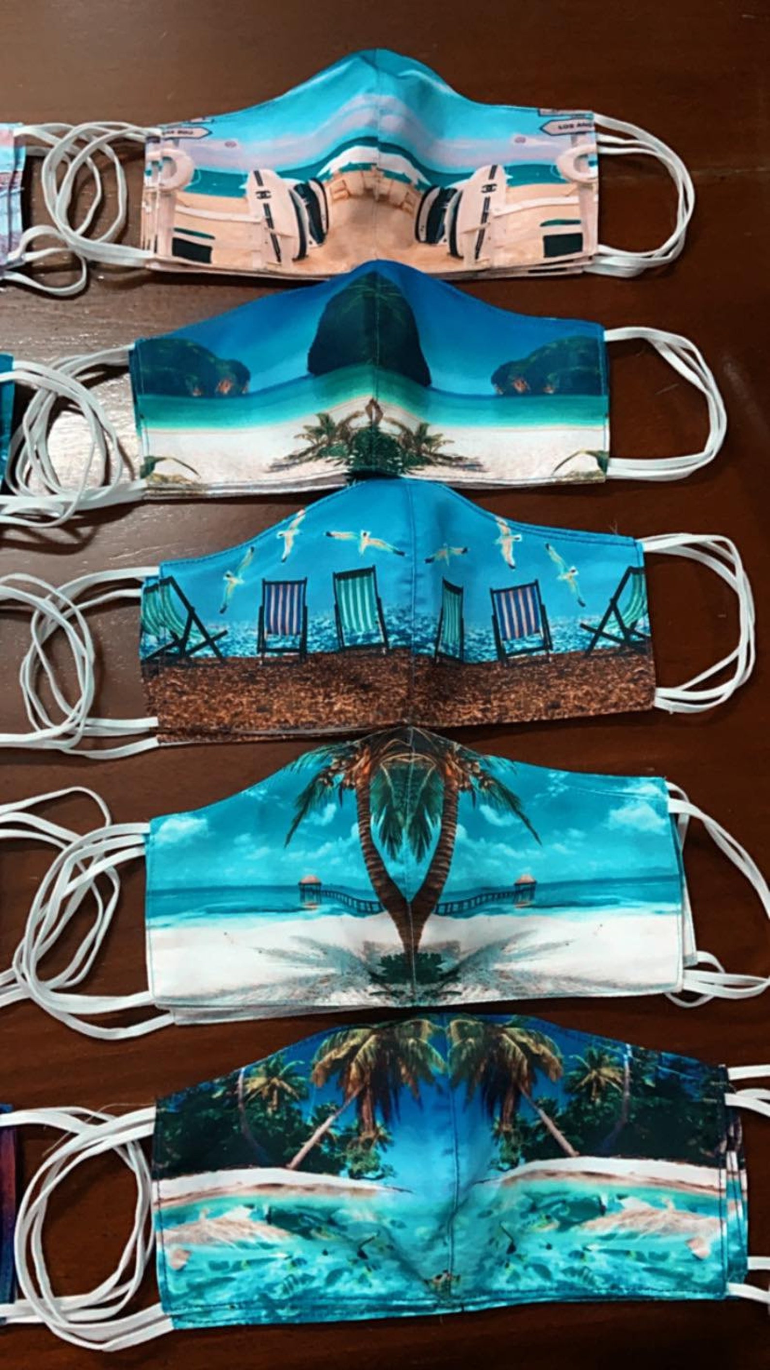 Ocean Lake Beach House Handmade Custom Mask Face Covers Masks Manmade ...